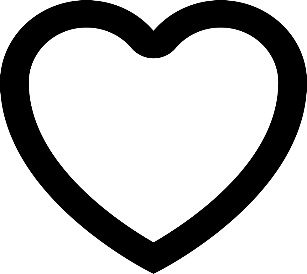 Heart Shaped Clipart Hollow Heart - Free Heart Icon - Png Download ...