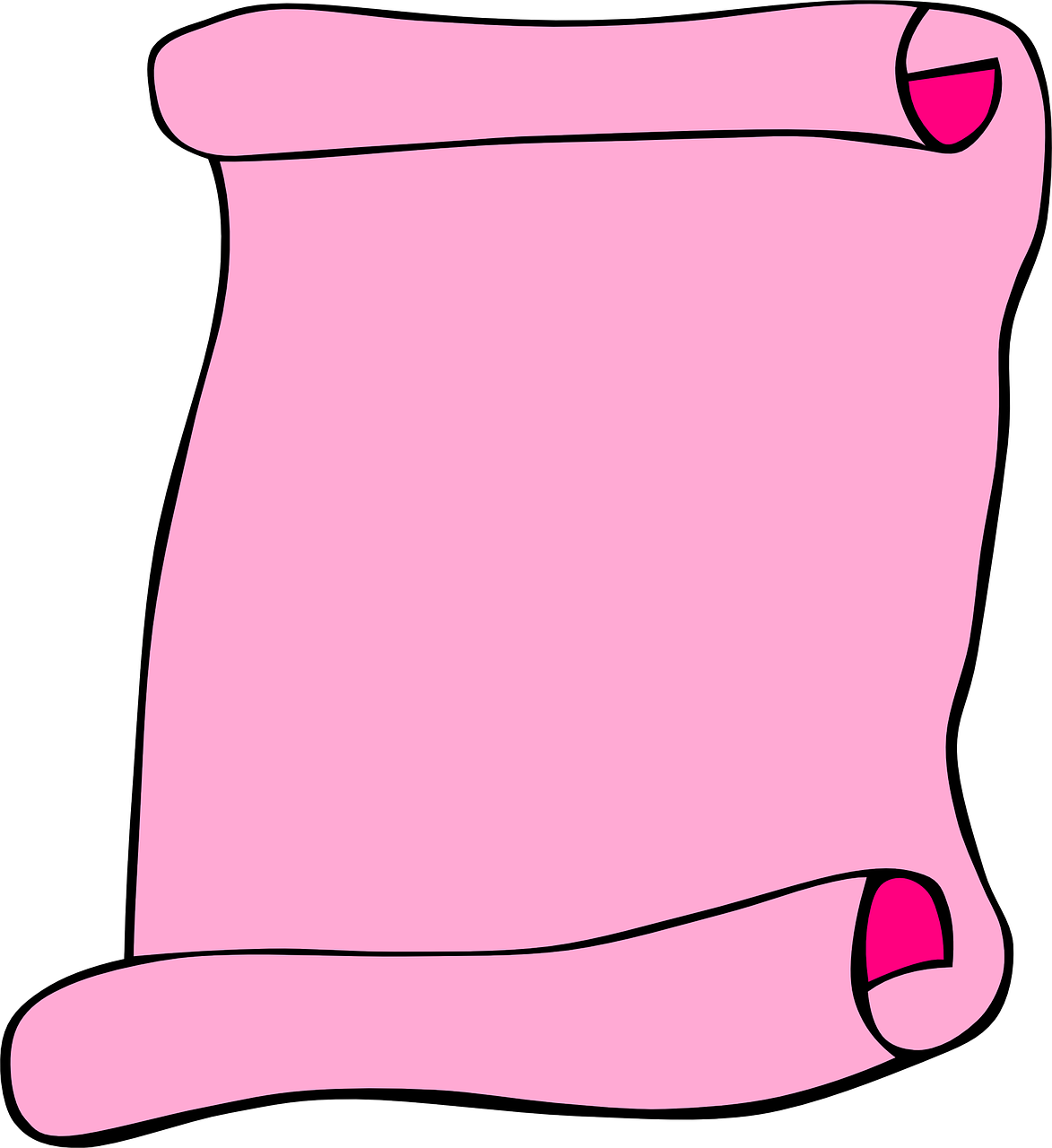 Download Note With Paperclip Clip Art Free Vector In Open Office - Pink ...