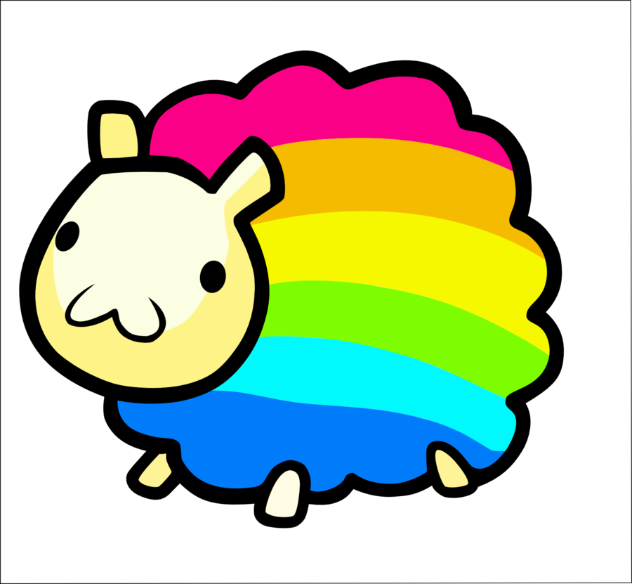 More Like Rainbow Sheep By Loletabittersweet - Rainbow Sheep Png ...