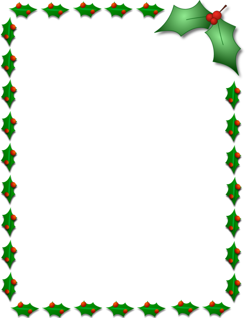 Download Free Download Christmas Holly Border Clipart Borders ...