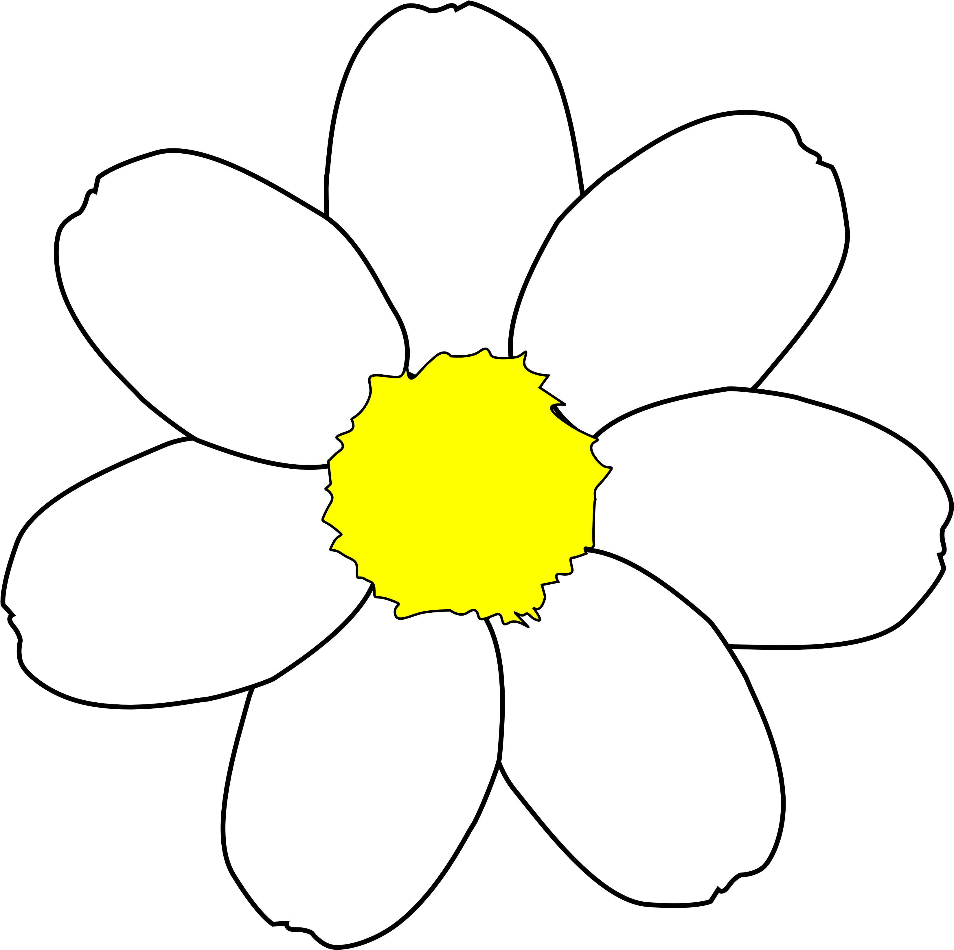 Download Popular Images - Flower Template 7 Petals Clipart (#97110 ...