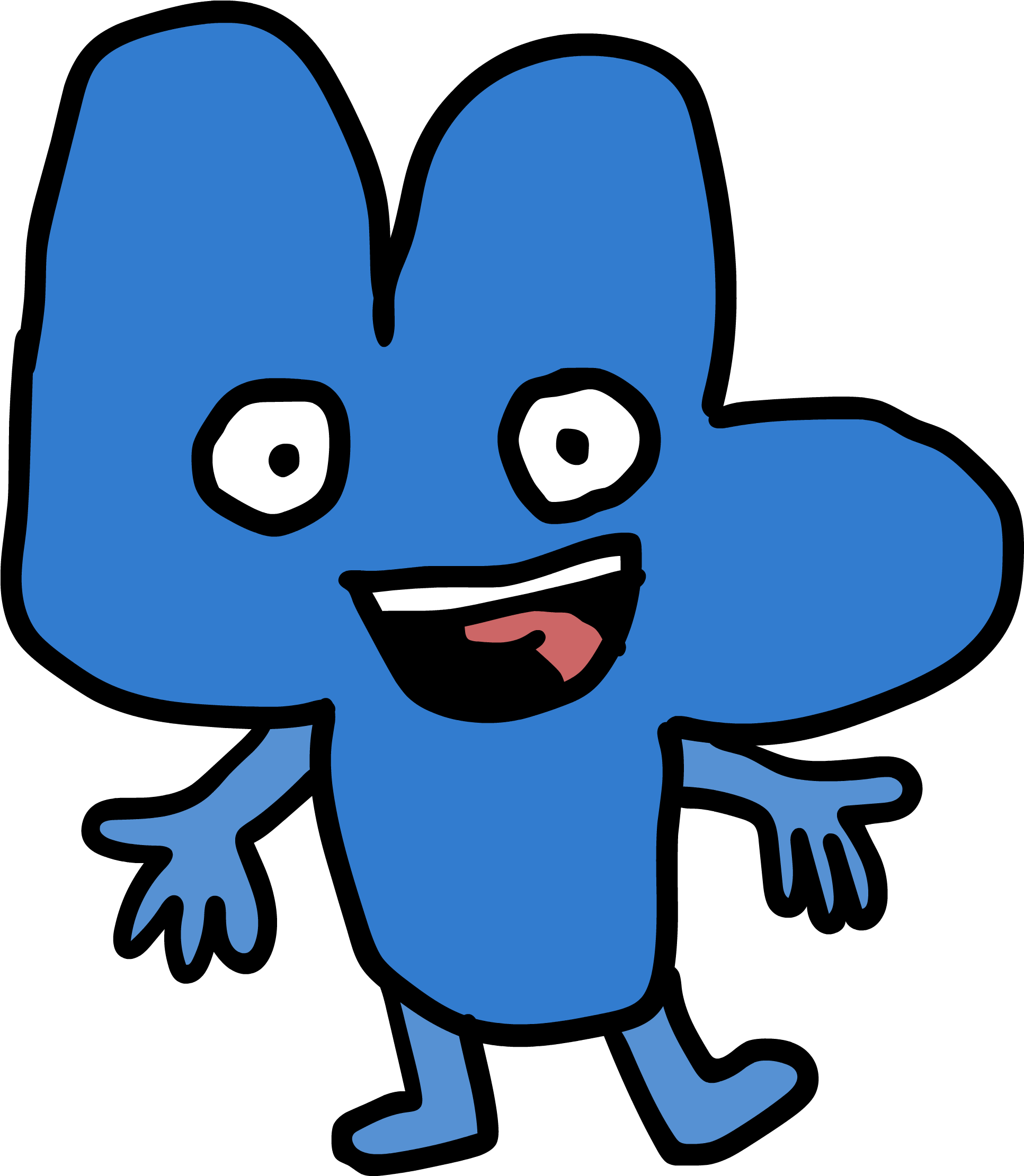 Image L Png Battle For Dream Island - Bfdi Four And X Clipart - Full ...