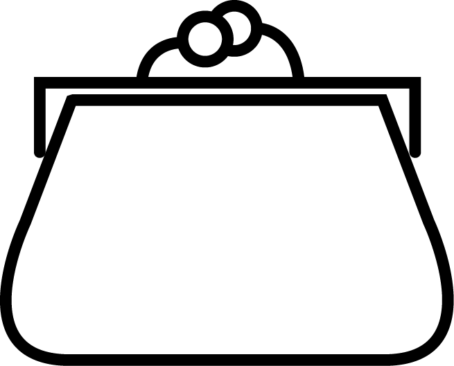 Pin Purse Black And White Clipart - Black And White Drawing Of Purse ...