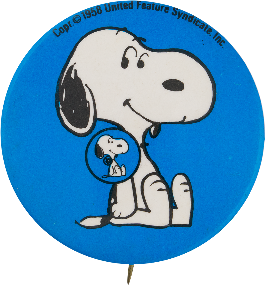 Download Snoopy Blue Button Self Referential Button Museum - Snoopy ...