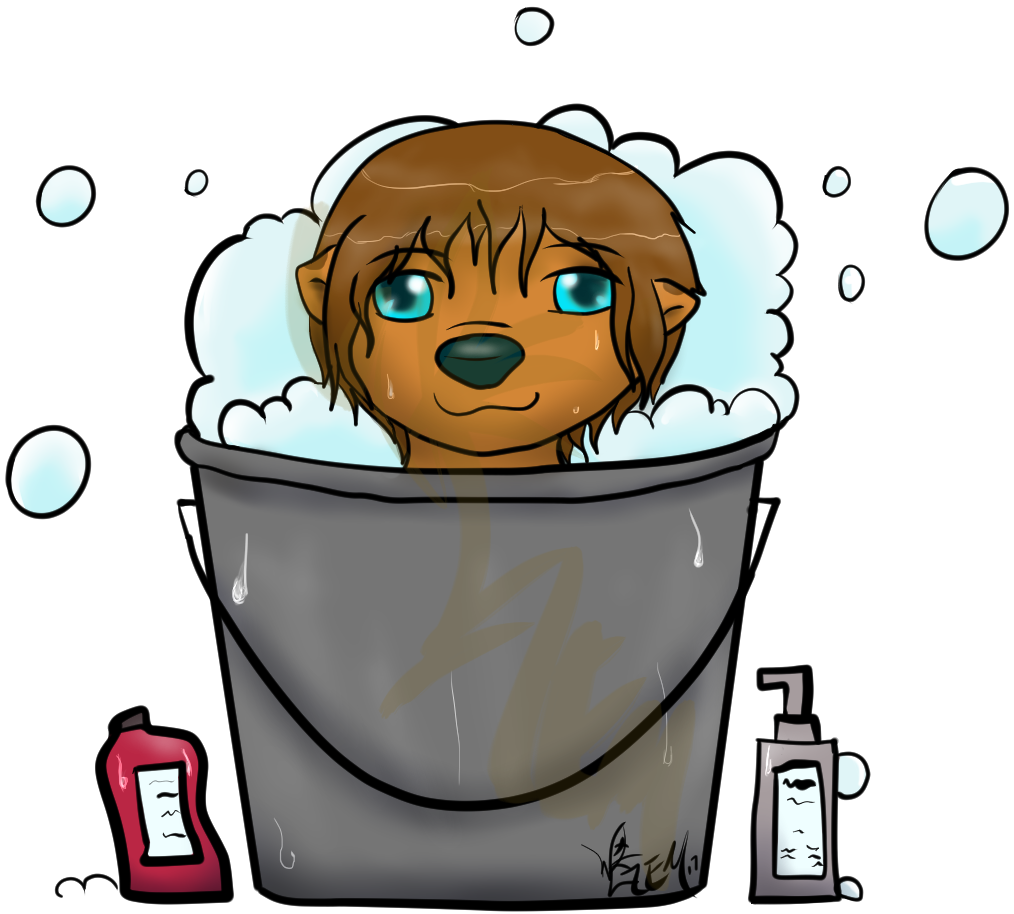 Bucket Bath~ - Cartoon Clipart - Full Size Clipart (#929131) - PinClipart