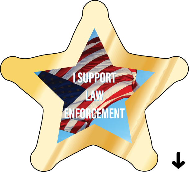 Sheriff Star Recognition Label, 4cp - Sheriff Clipart - Full Size ...