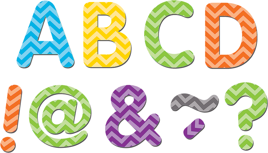 Download Tcr77187 Chevron Classic 2" Magnetic Letters Image - Teacher ...