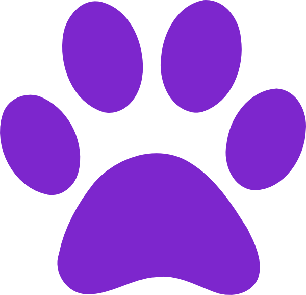 Purple Paw Print Clipart - Png Download - Full Size Clipart (#970775 ...