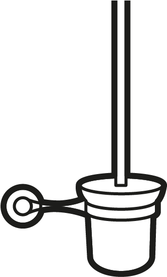 Toilet Brushes - Line Art Clipart - Full Size Clipart (#979355 ...