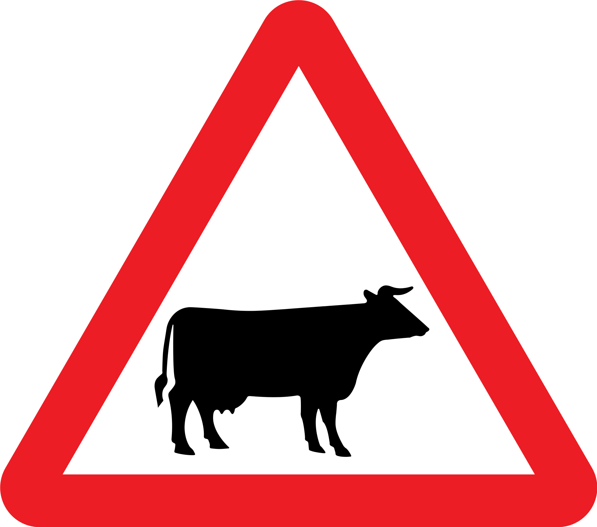 Open - Cow Road Sign Clipart - Full Size Clipart (#987161) - PinClipart