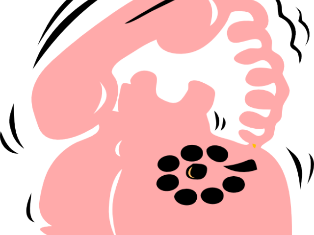 Phone Clipart Cute - Telephone Ringing - Png Download - Full Size ...