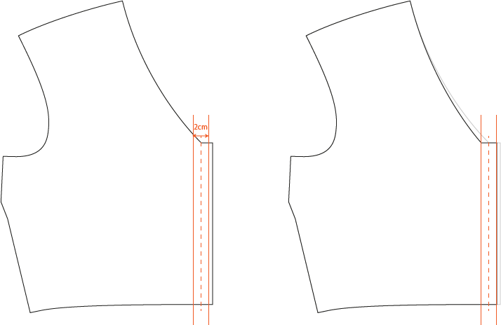 Take Your Front Bodice Piece And Draw A Line Parallel Clipart - Full ...