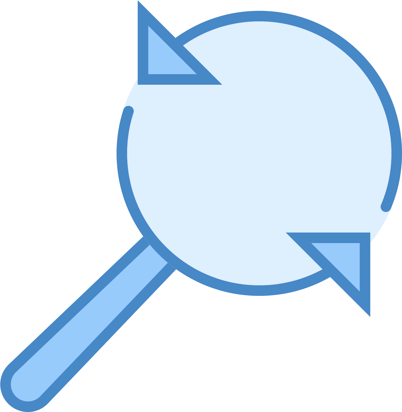 There Are Two Curved Lines With Arrows At One End And - Icon Clipart ...