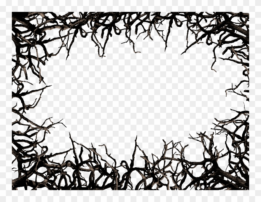 Dead Tree Branch Frame Border Png Clipart Free - Tree Branch Border ...