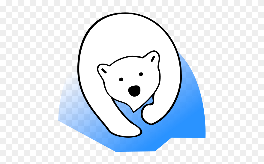 Winter Polar Bear Clip Art - Polar Bear Face Cartoon - Png Download ...