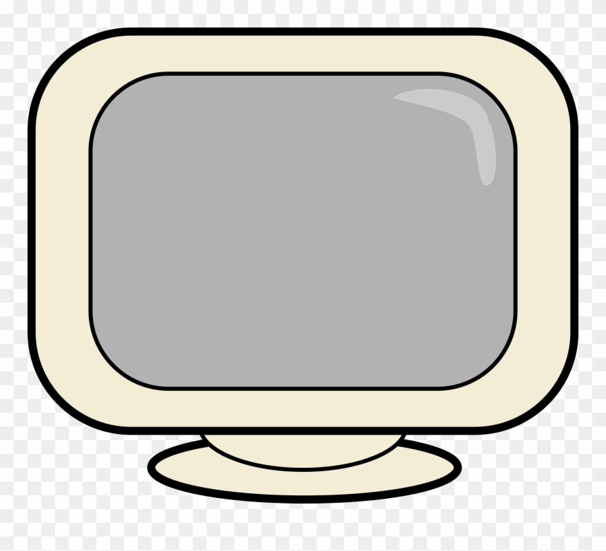 Download Retro Clipart Computer - Blank Computer Screen Cartoon - Png ...
