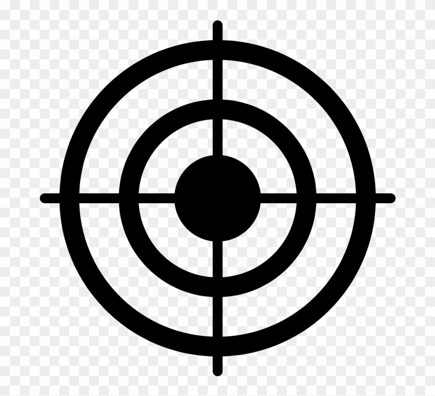 Black Clipart - Target Clip Art Black And White - Png Download (#6598 ...
