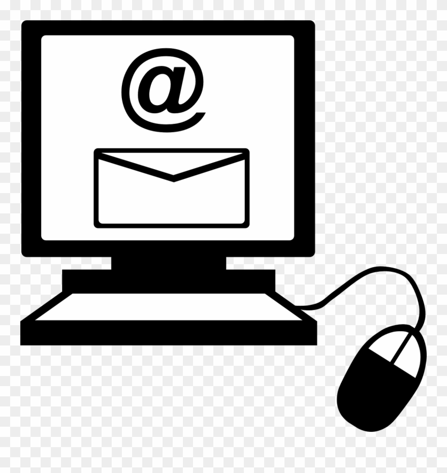 Vector Black And White Library Email Clipart - Online Clipart Black And ...