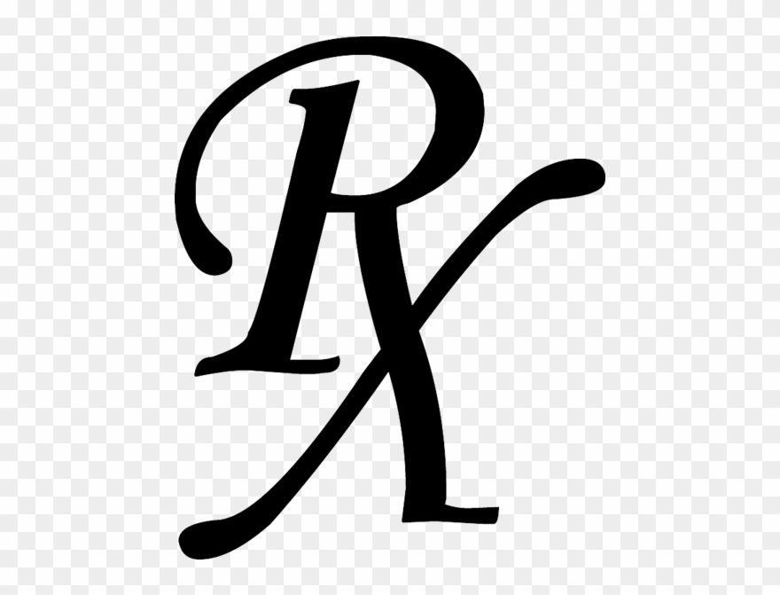 Download Rx Symbol Black Monotype Plain Clipart Image - Simbolo De ...