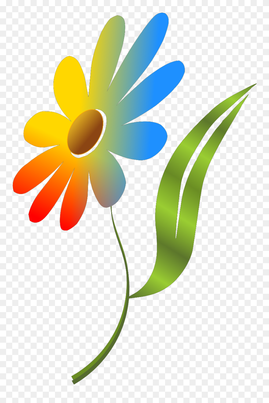 Animated Spring Clipart - Single Flower Images Clipart - Png Download ...