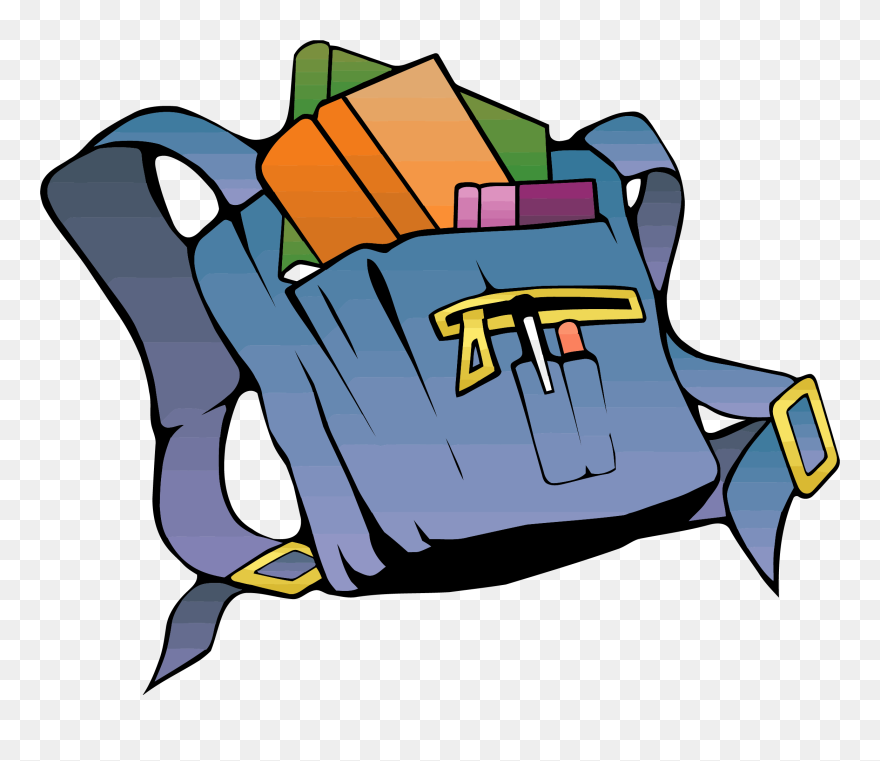 Bookbag Clipart Clip Art Library - Books In Bag Clipart - Png Download ...
