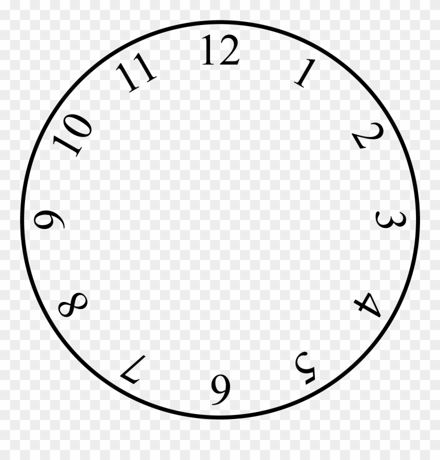 Free Clock Face Template Clock With No Hands Clipart 104075 