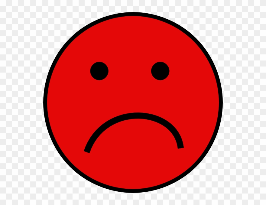 Download Red Sad Smiley Face Clipart (#109603) - PinClipart