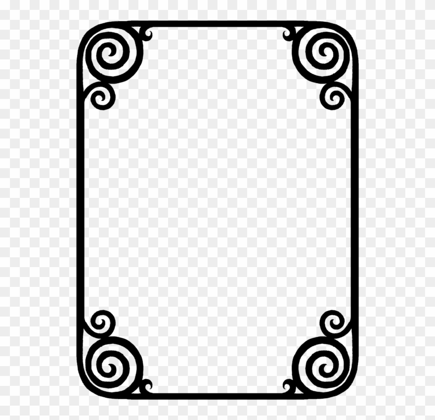 Download Black Spiral Border Png By Michelangeline On Clipart - Spiral ...