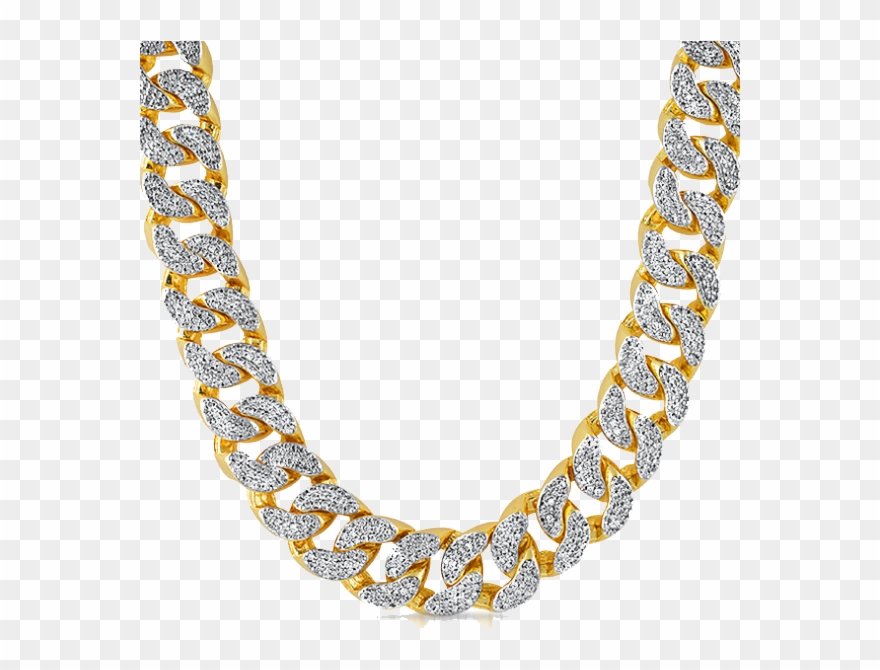 Download Necklace Clipart Rapper - Gold Diamond Necklace Men - Png ...