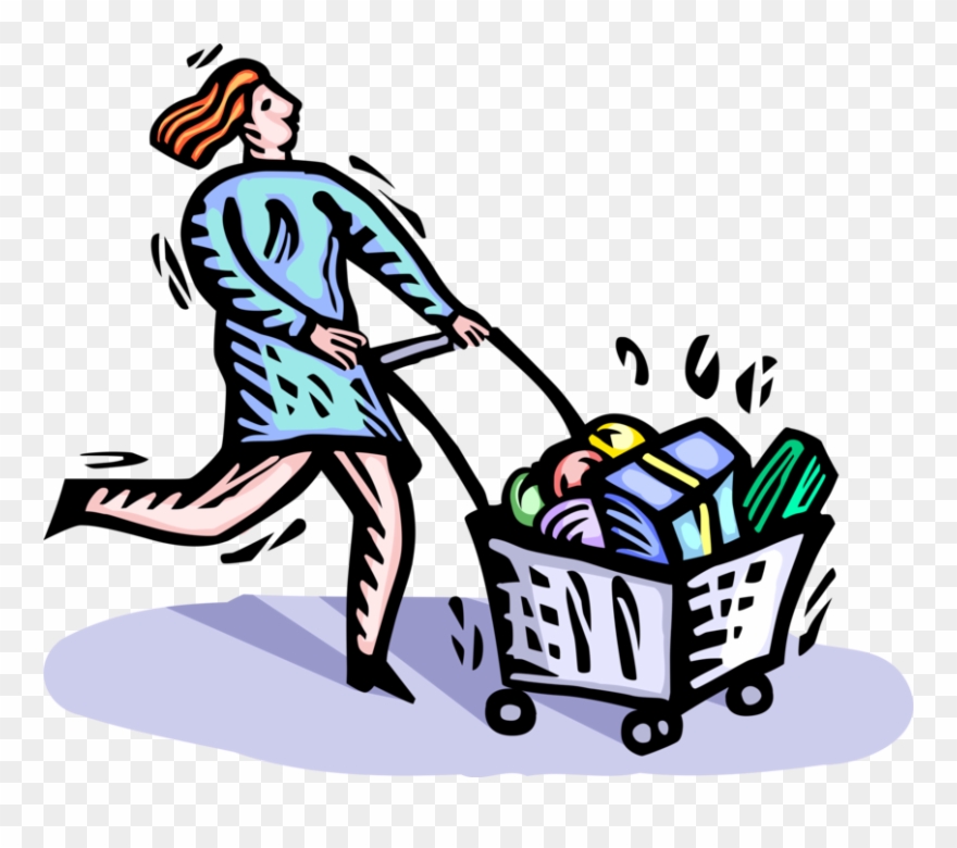 Banner Transparent Shopper Pushes Shopping Image - Retail Clipart ...