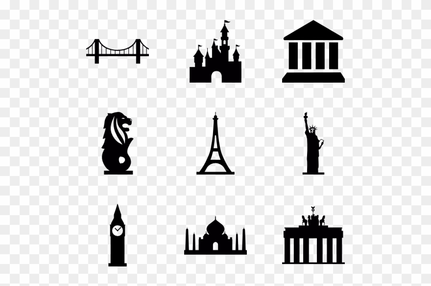 Landmark Clipart Transparent - Landmarks Icon - Png Download (#1043643 ...