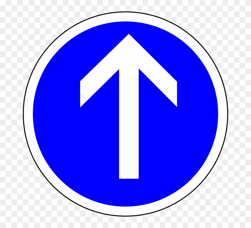 Direction Clipart Traffic Sign - Icon Arrow Up Red - Png Download ...