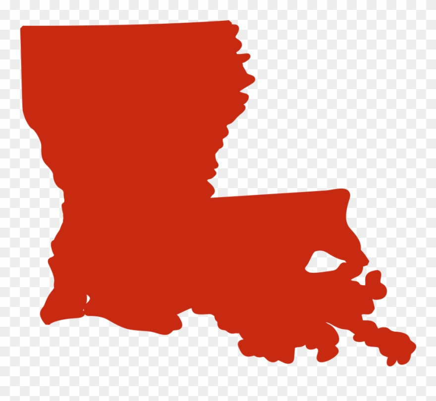 Louisiana - Louisiana State Map Clipart (#1088796) - PinClipart