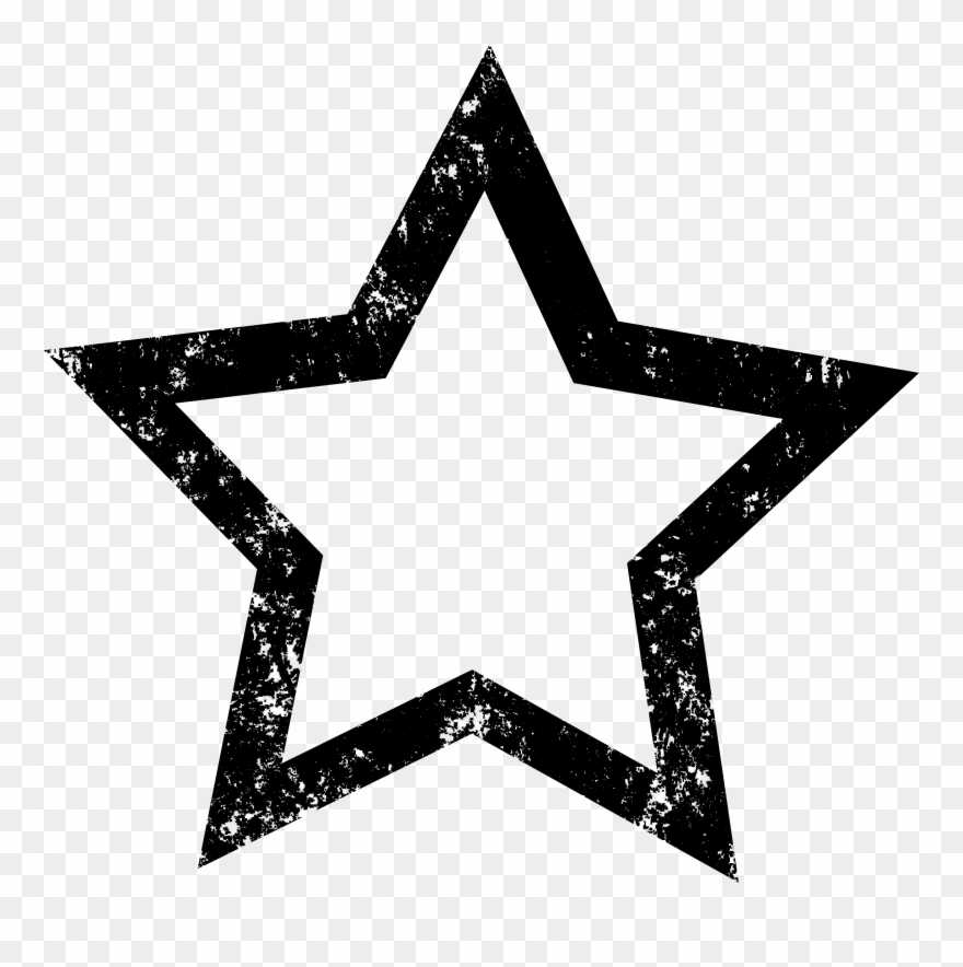 Grunge Stars - Star Vector Image Png Clipart (#1093799) - PinClipart