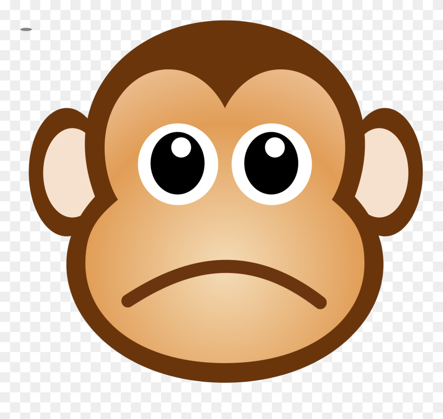 Sad Monkey Clip Art - Mother Face Sad Cartoon - Png Download (#110063 ...