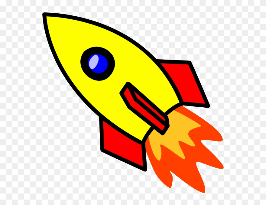 Rocket-dark Blue Window Clip Art - Clip Art Space Ship - Png Download ...