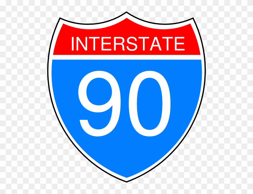 Interstate 90 Sign Clip Art At Clkercom Vector Online - Interstate ...