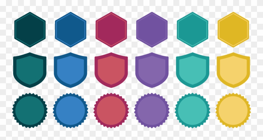 Badge Shapes Png - Badge Background Design Clipart (#1117126) - PinClipart