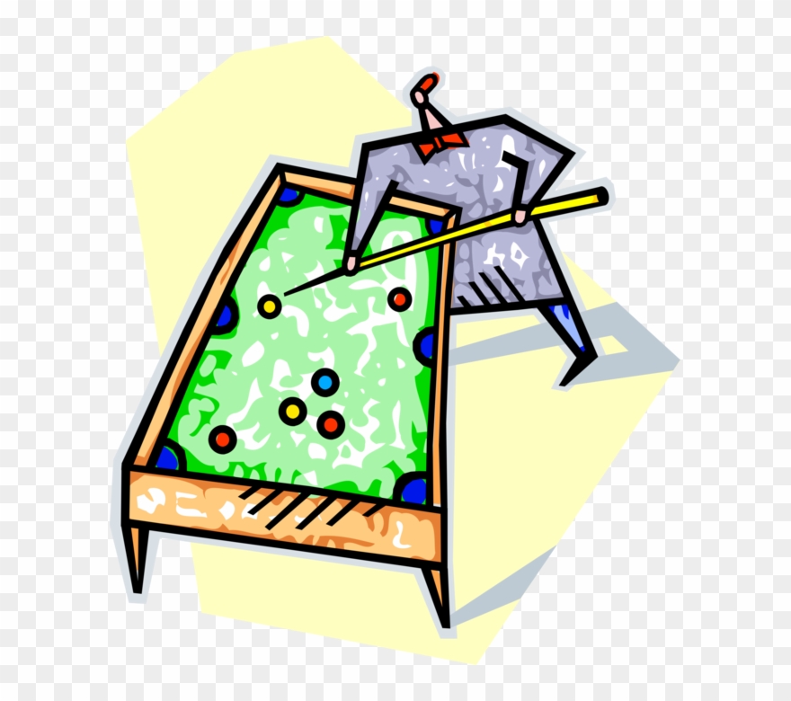 Vector Illustration Of Sport Of Billiards Game With Clipart (#1125416 ...