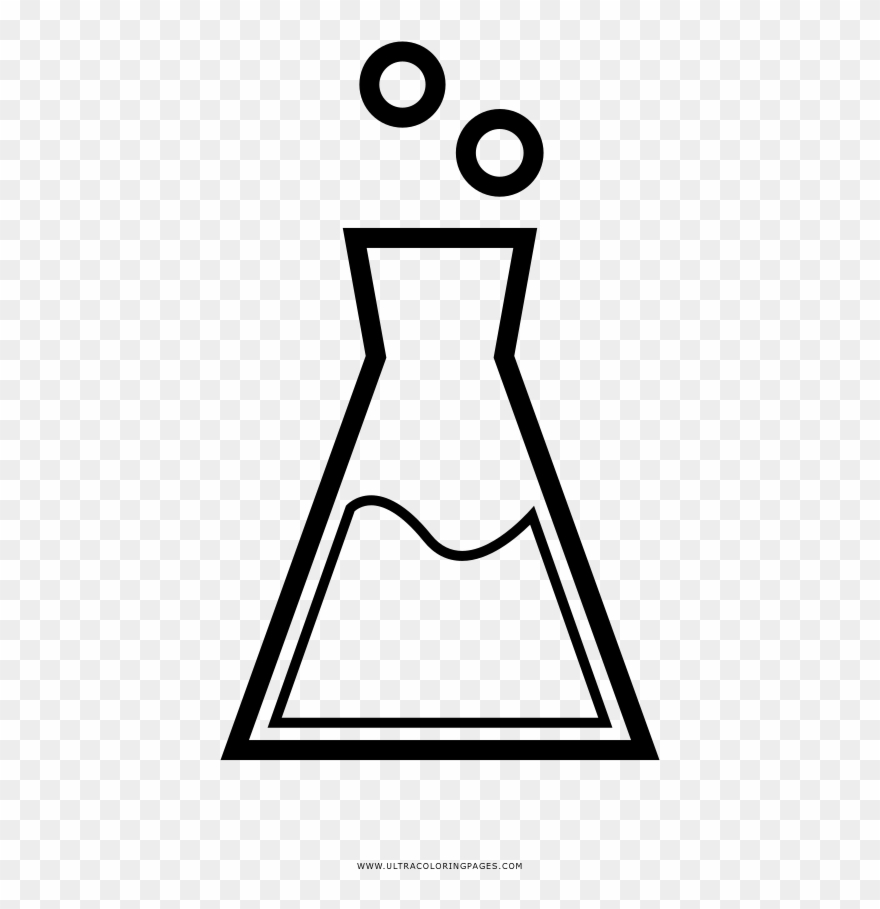 Download Erlenmeyer Flask Coloring Page - Line Art Clipart (#1134116 ...
