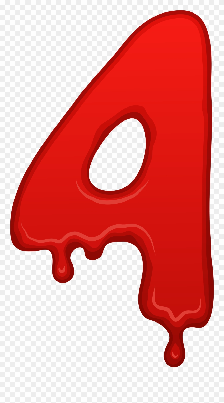 Bloody Number Four Png Clip Art Imageu200b Gallery - Bloody Number 4 ...