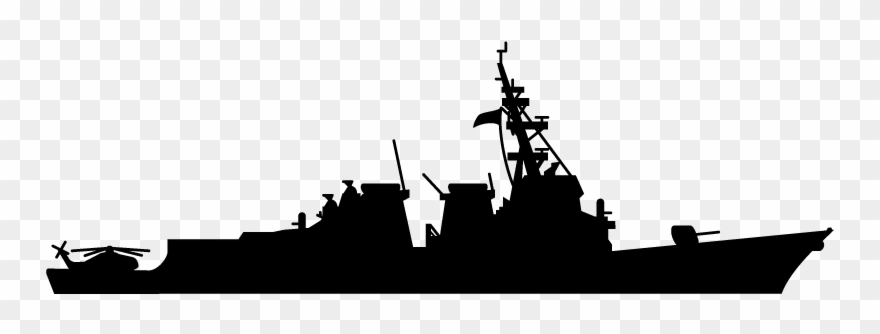 Flight Iia Ship - Ddg 51 Destroyer Silhouette Clipart (#1150169 ...