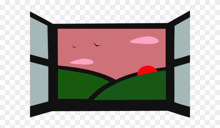 Windows Clipart Rectangle Window - Window And Sun Cartoon - Png ...