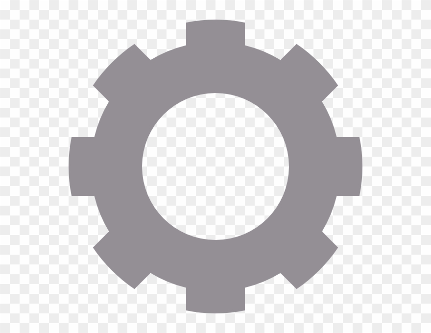 Grey Gear Icon Transparent Clipart (#1172837) - PinClipart
