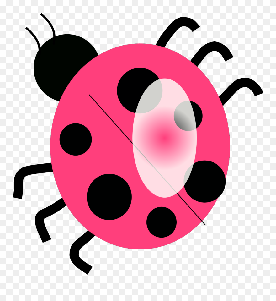 Bug Clipart Pink Lady - Clip Art Lady Bug - Png Download (#1181150 ...