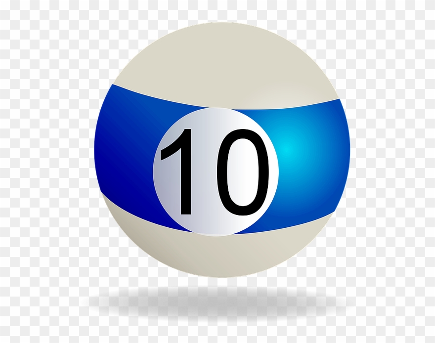 Download Billiard, Billiard Ball Blue Striped, 10, Pool, Ball - Bola De ...