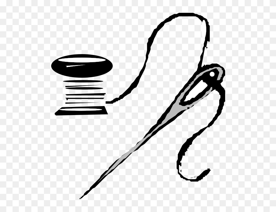 Download Sewing Clip Art Borders Free - Needle And Thread Clipart Free ...
