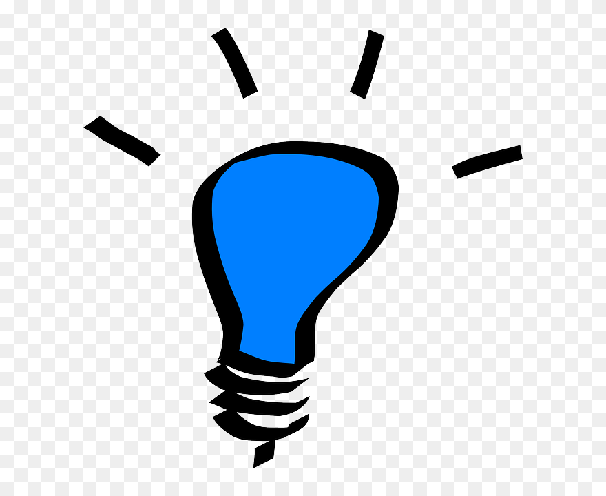 Intelligence Bulb Png 900px Large Size - Blue Light Bulb Cartoon ...
