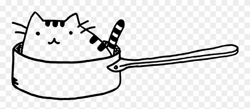 Cat In A Pan Clipart (#129144) - PinClipart