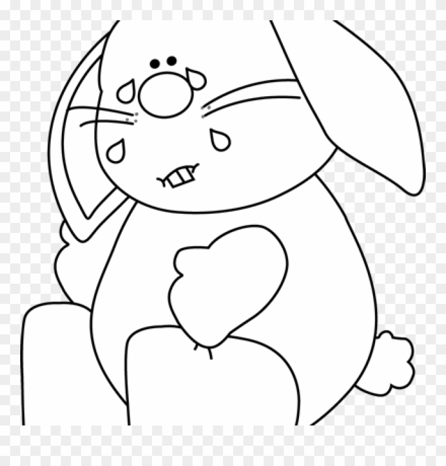 Download Bunny Clipart Black And White Crying Bunny Clipart - Clip Art ...